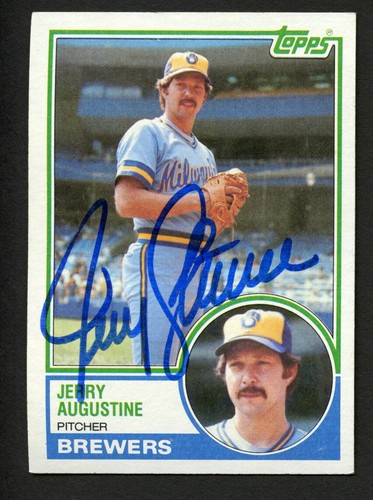Jerry Augustine #424 signed autograph auto 1983 Topps Baseball Trading ...