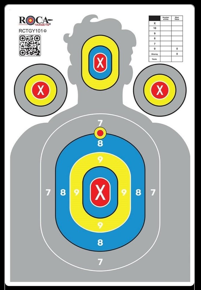 Paper Targets for Gun Shooting Range 23x34 Silhouette Pistol Rifle BB ...