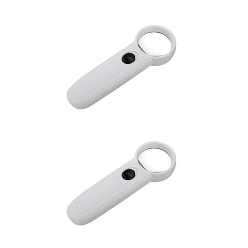 2 Pack Handheld Magnifying Glass Jewelry Magnifier Inspection Glasses ...