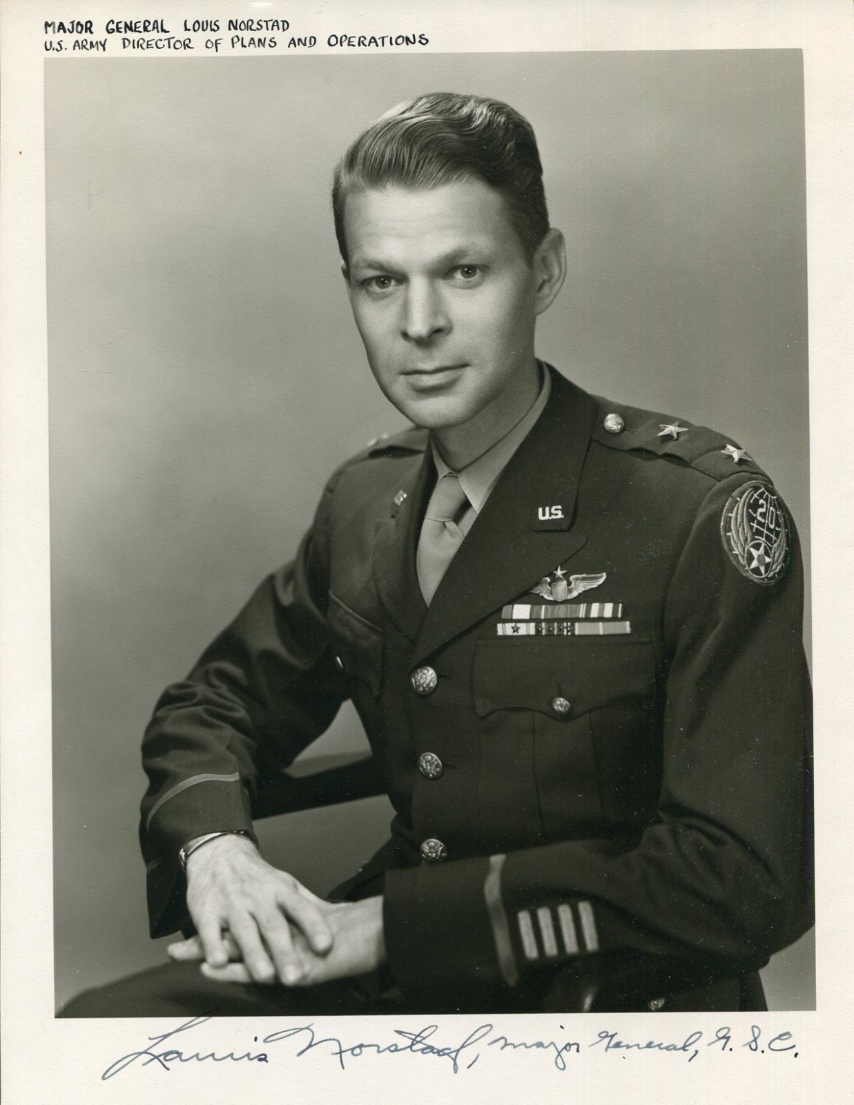 General Lauris Norstad WWII Supreme Allied Commander Signed Autograph ...