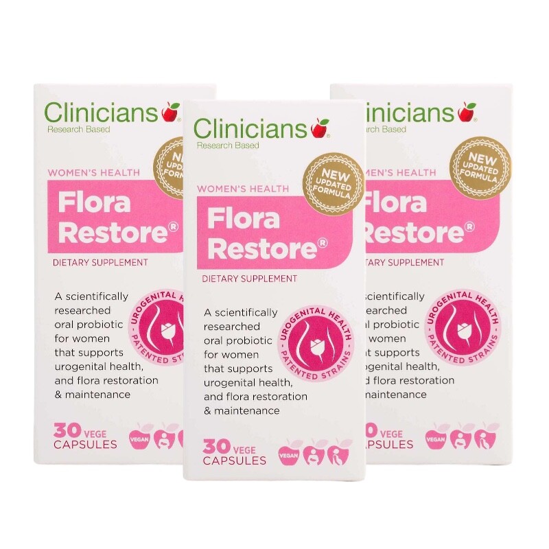 [Clinicians] New Flora Restore Women Health 30 Vege Capsules x 3 Packs ...
