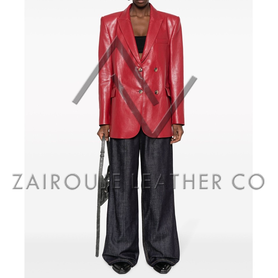 Red Leather Blazer For Women, Oversized Blazers Womens, Get 30% ...