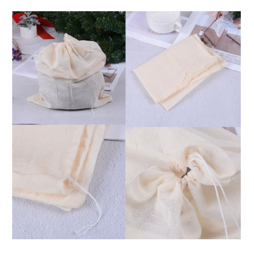 Cheese Cloth Mesh Reusable Bag For Nut Milk, Cold Brew Coffee, Yogurt ...
