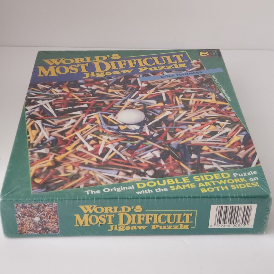 Worlds Most Difficult Jigsaw Puzzle Golf Madness Double Sided 529 ...