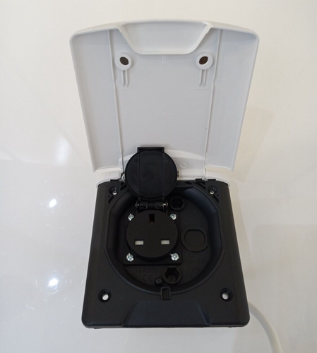 Caravan External Socket 3 Pin 230V Electric Mains Outlet Housing Box ...