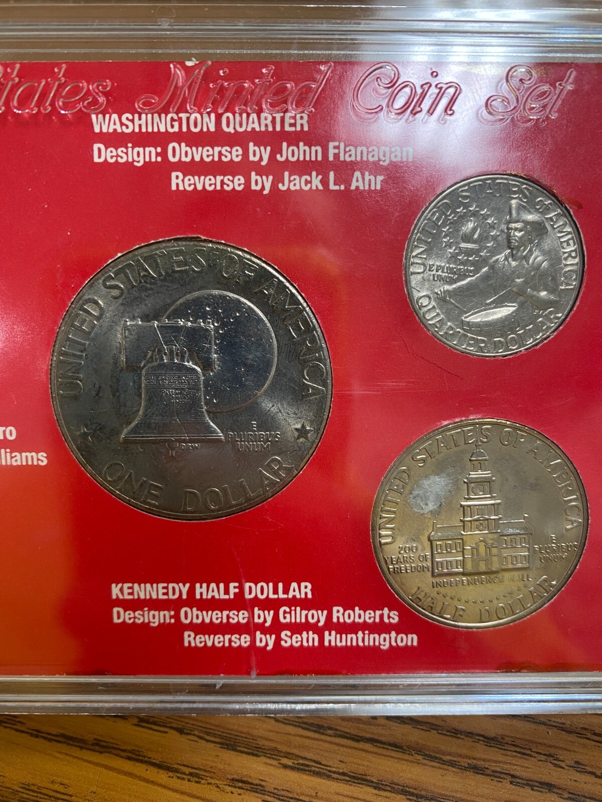 SPIRIT OF 76 BICENTENNIAL COIN SET SLAB SSCA 1993 EISENHOWER KENNEDY ...