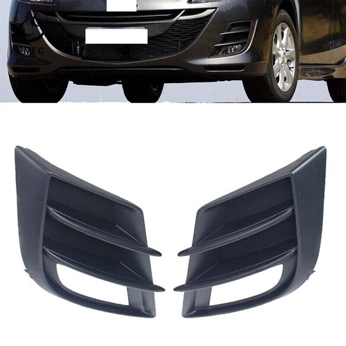 Pair Front Bumper Fog Light Cover Grille Bezel For Mazda 3 2009-2013 M3 ...
