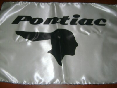 Pontiac 20x30" Flag Banner Garage Racing Decor Vintage Car Indian Head ...