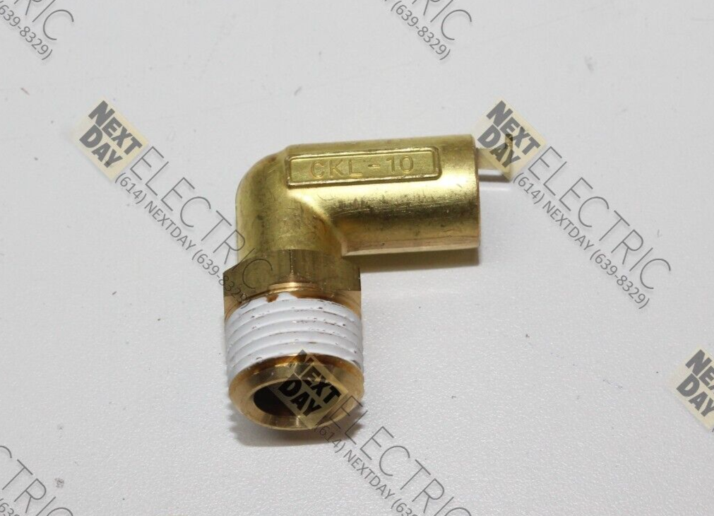 Chiyoda, CKL-10-04, Brass Fitting Male Elbow Push to Connect Fuji 90 1/ ...