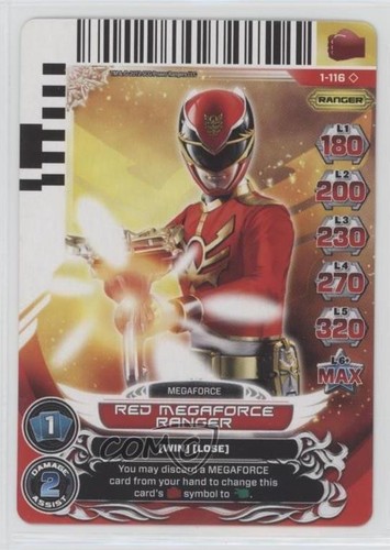 2013 Saban's Power Rangers - Action Card Game Red Megaforce Ranger #1 ...