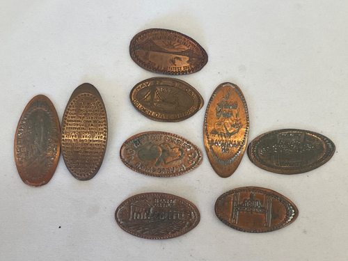 Elongated Squished Penny LOT - Alcatraz, Hearst Castle, SF Golden Gate ...