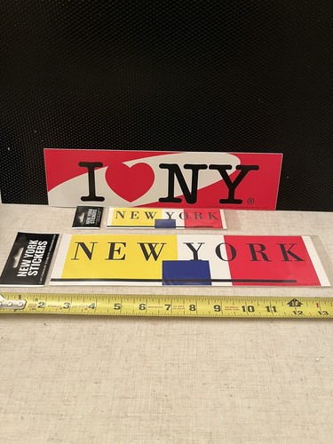 Lot Of 3 New York Bumper Stickers - I Love NY - | eBay
