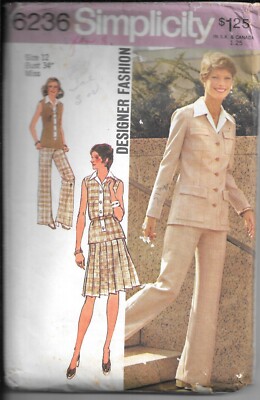 SIMPLICITY 6236 Vintage Sewing Pattern Misses' Unlined Cardigan, Top ...