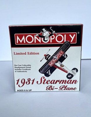 1999 Hasbro Monopoly Limited Edition 1931 Stearman Bi-Plane Collectible ...
