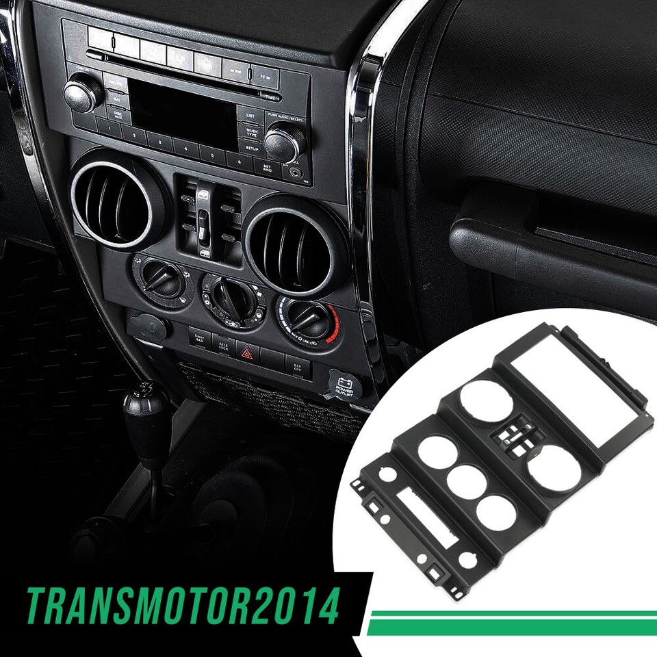 Fit For 2007-2010 Jeep Wrangler Instrument Panel Dash Center Bezel Trim Black | eBay