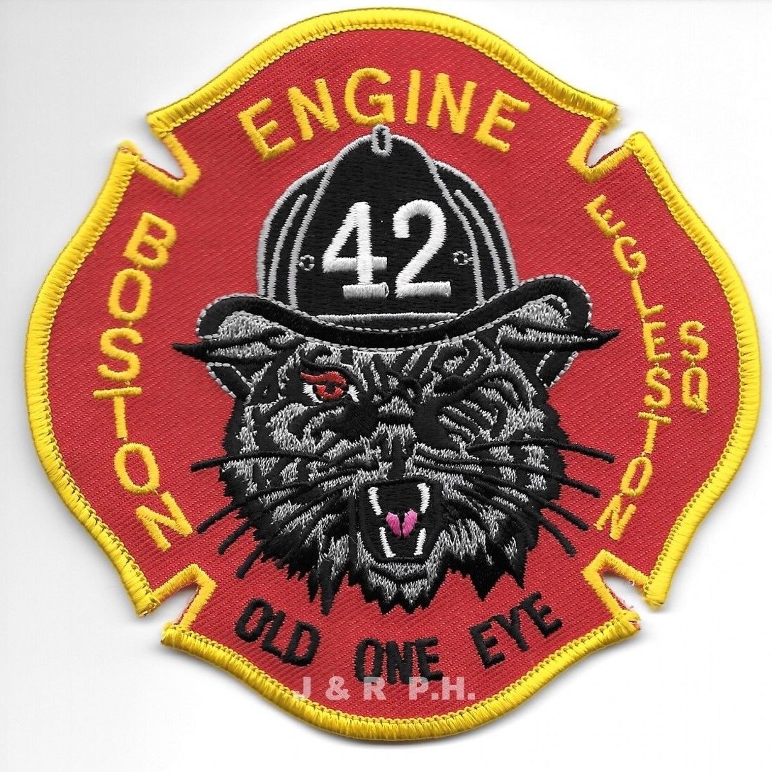 Boston Engine - 42, MA "Old One Eye" (4.5" x 4.5" size) fire patch | eBay