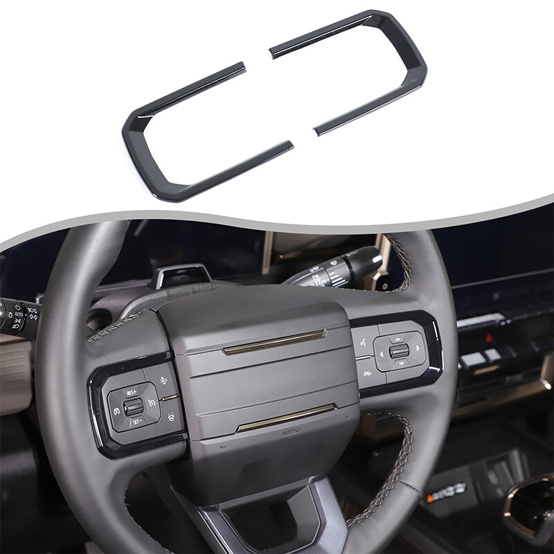 3PCS Interior ABS Steering Wheel Button Frame Cover Trim Bezel For ...