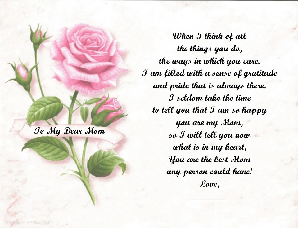 Personalized Gifts~Personalized Poems for that Special Mom~See all 12 ...
