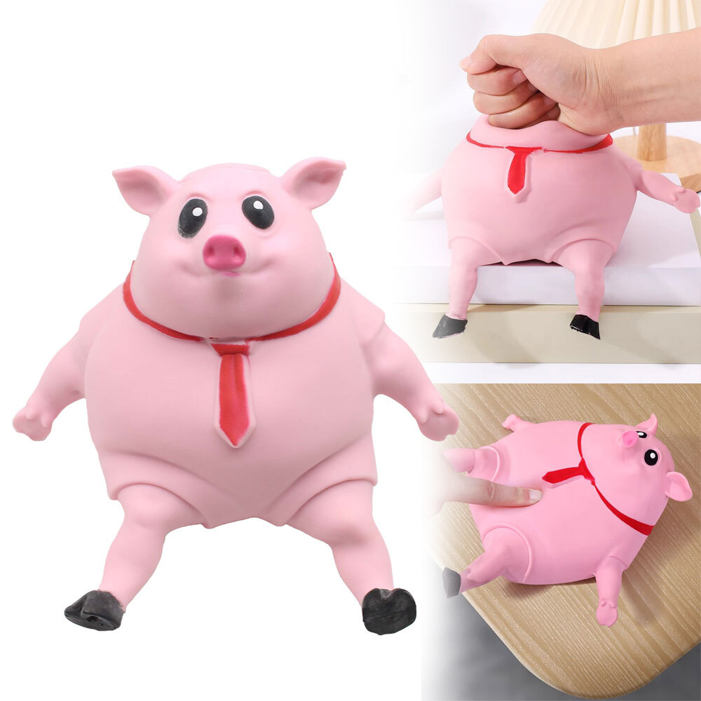 Decompress and Stretch Stress Pig Squeeze Piggy Stress Relief Funny ...