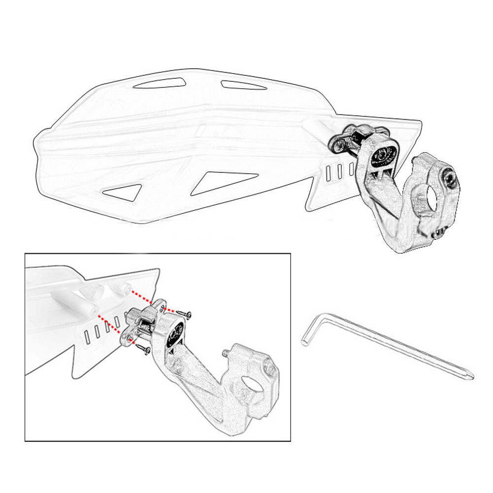 *Orange Motorcycle Hand Guard 7/8in 22mm ABS Fall Resistant Protector ...