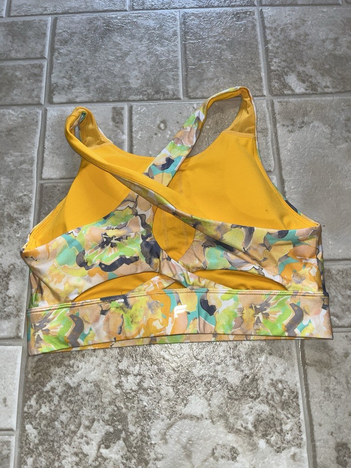 Fabletics Small No Bounce High Impact Sports Bra Yellow | eBay