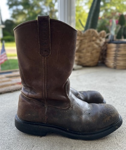 Red Wing Pecos Wellington Pull On Steel Toe Boot Size 8.5 D Leather USA ...