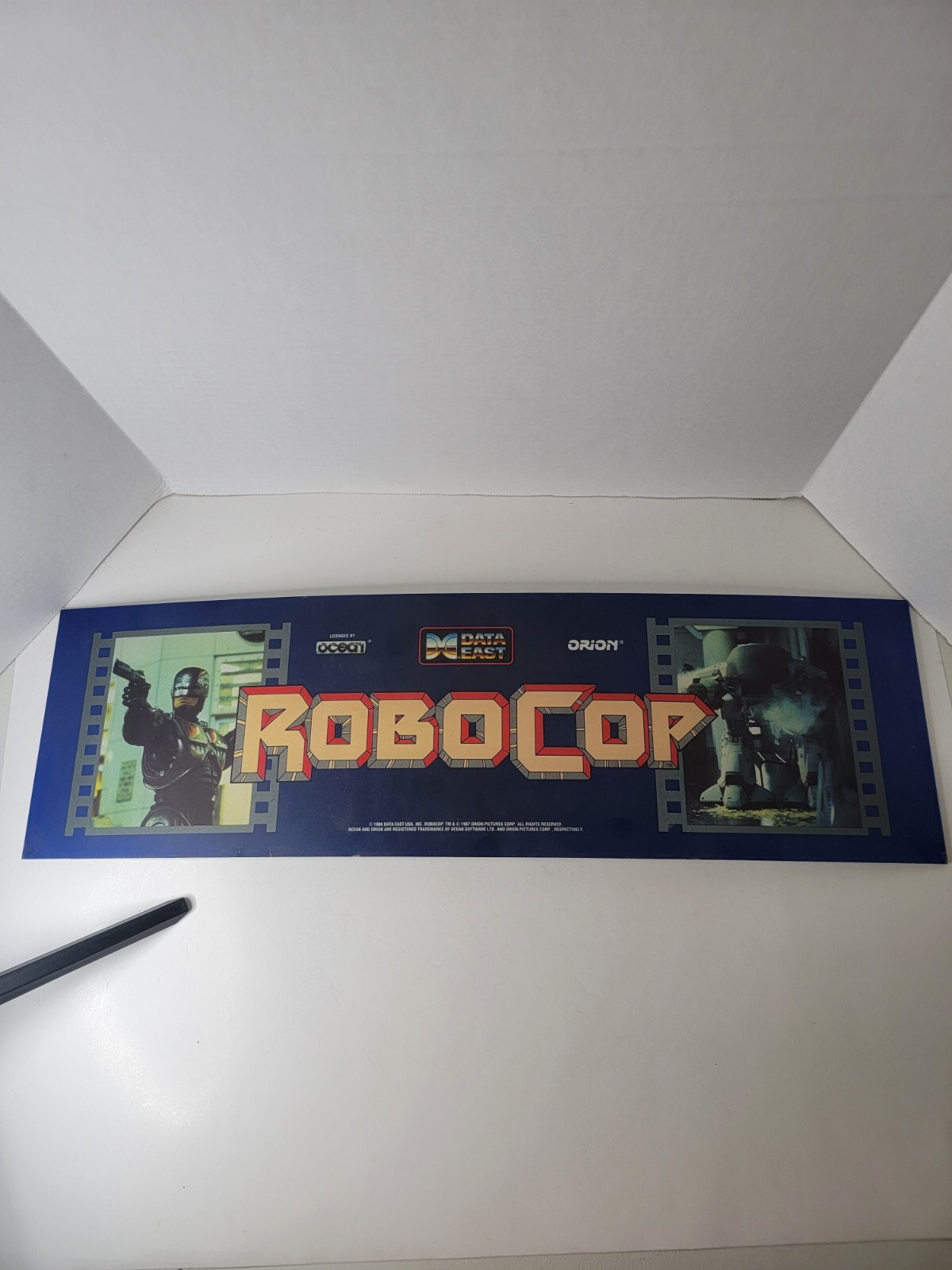 vtg 1988 Robocop Data East Arcade Machine Sign Marquee translite NICE ...