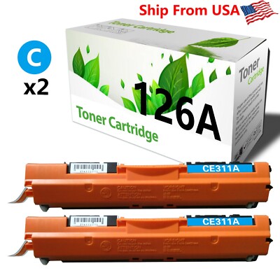 126A CE311A Toner Cartridge for CP1025nw M175a M175n M175w Printer (2PK ...