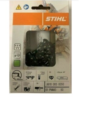 Stihl Brand 14 inch 3/8 Pitch .043 Gauge 50 drivers Chain for chainsaw ...