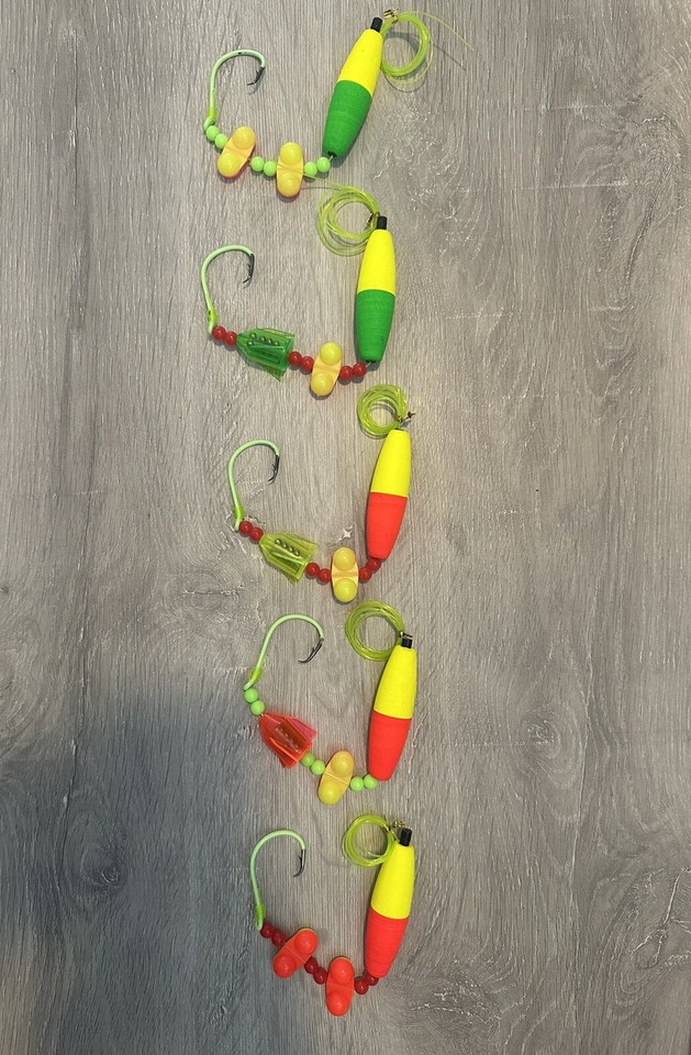 SEE VIDEO!! Catfish Float Rig Tackle Rattle Santee 6/0- 30LB Line 5pc ...