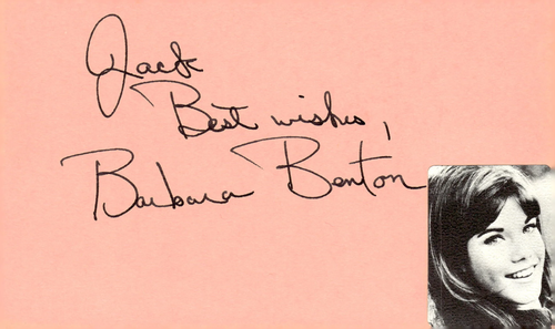 Barbi Benton Signed Auto 3x5 Index Card Hee Haw | eBay
