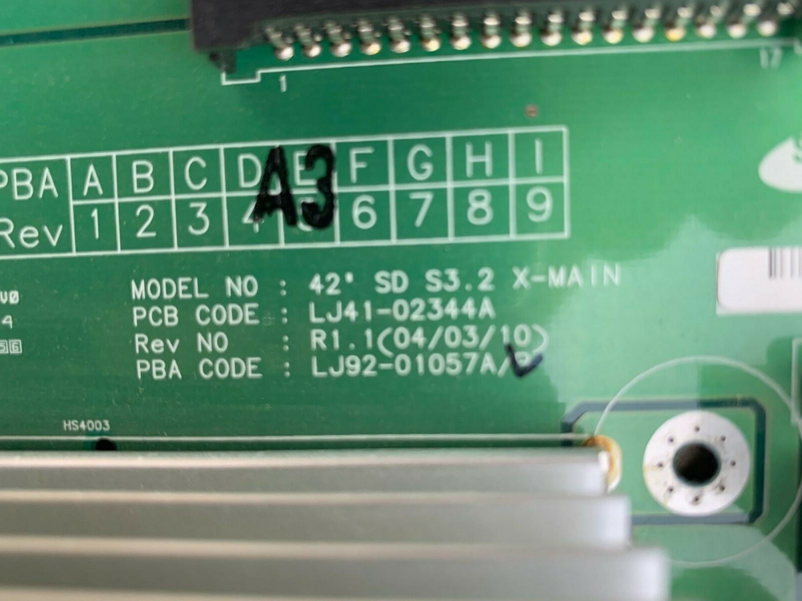 X MAIN BOARD LJ41-02344A FROM SAMSUNG SP-P4251 TV "FREE SHIPPING ...