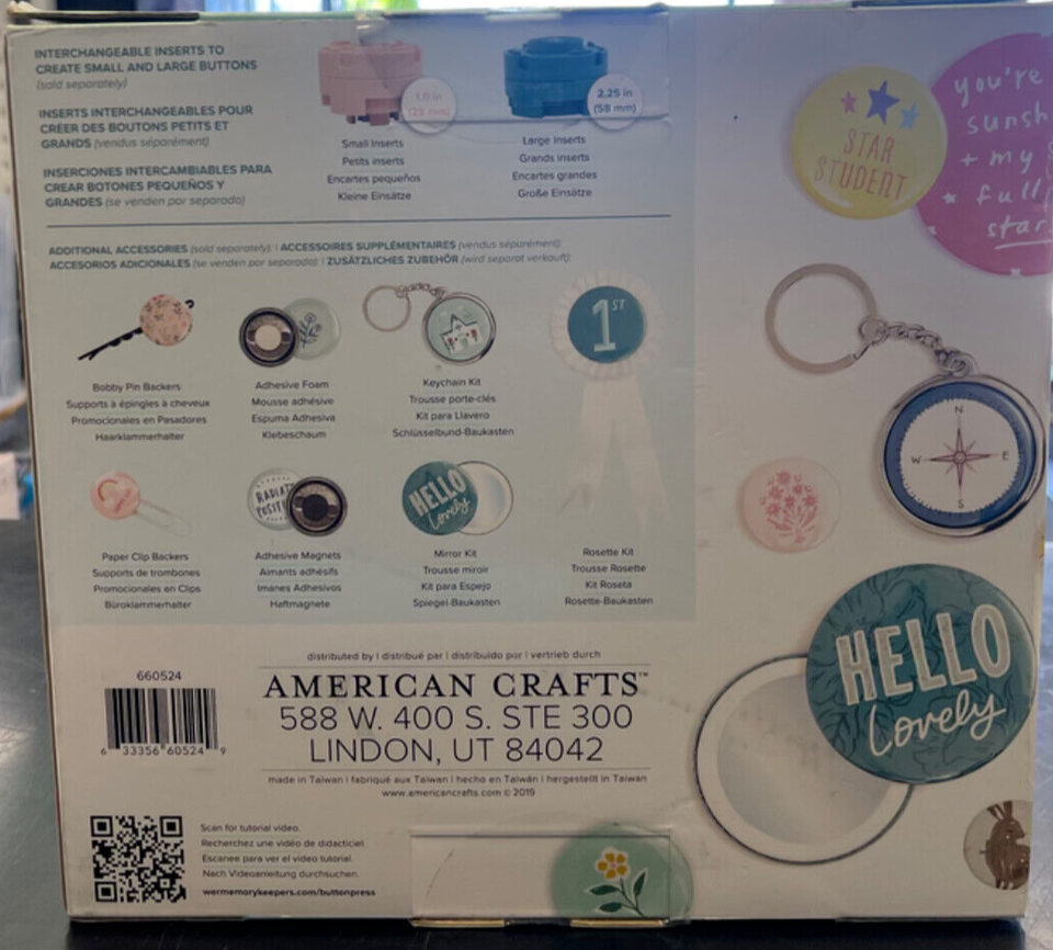 We R Memory Keepers Button Press Kit-WR660524 - Brand New | eBay