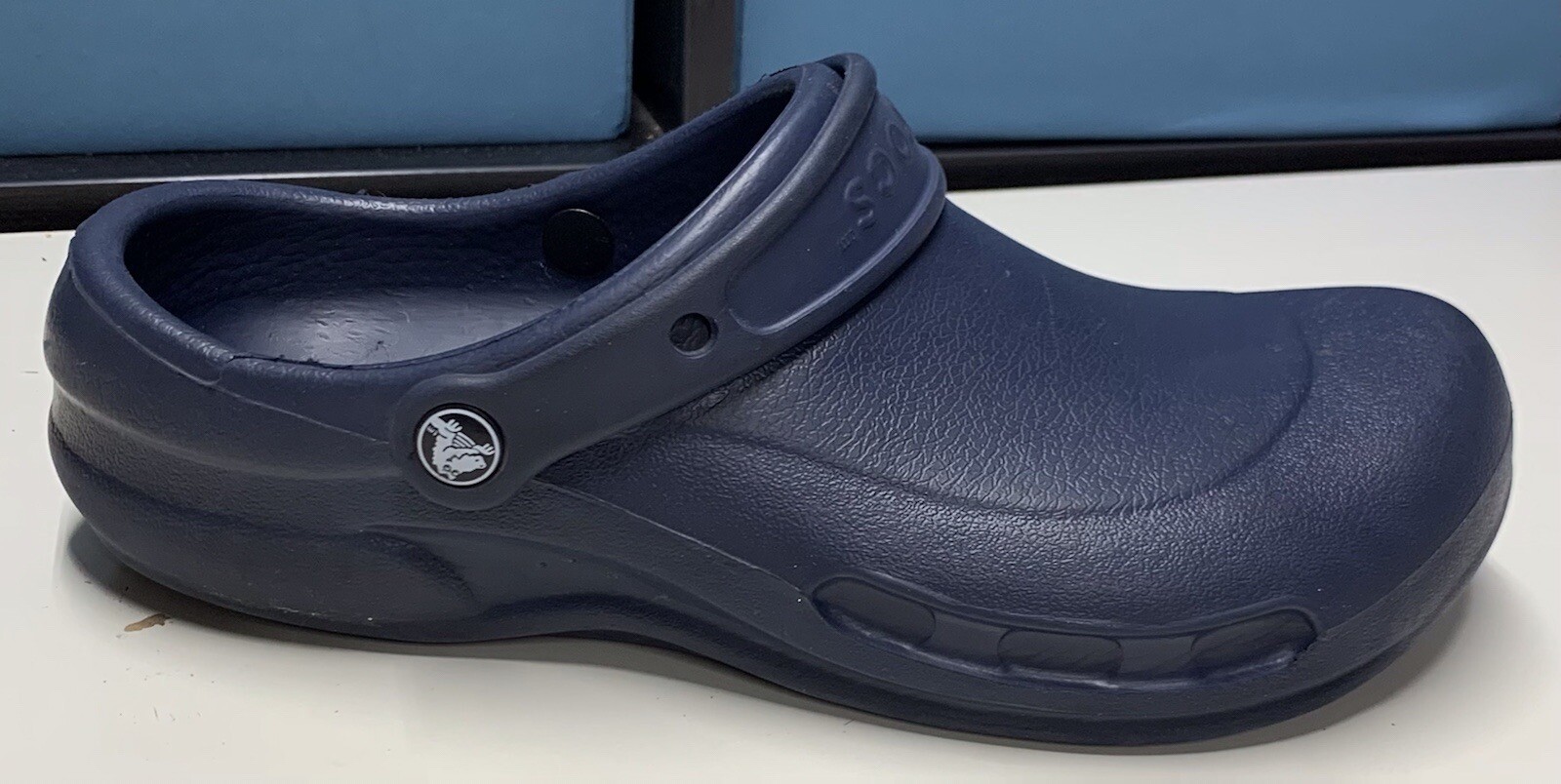 Crocs Navy Lock Slip Resistant Clog Work Slip On 1007… - Gem