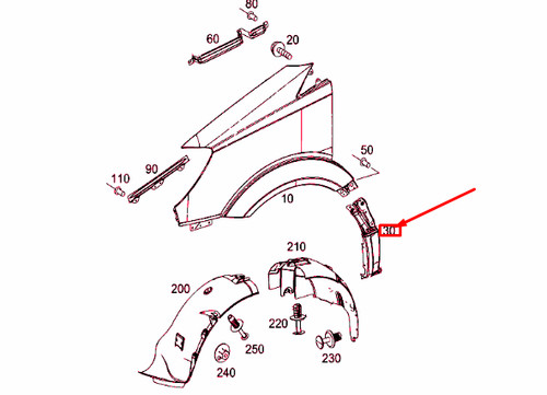 NEW MB SPRINTER 906 FRONT LEFT FENDER BOTTOM PANELING A9066302007 OEM ...