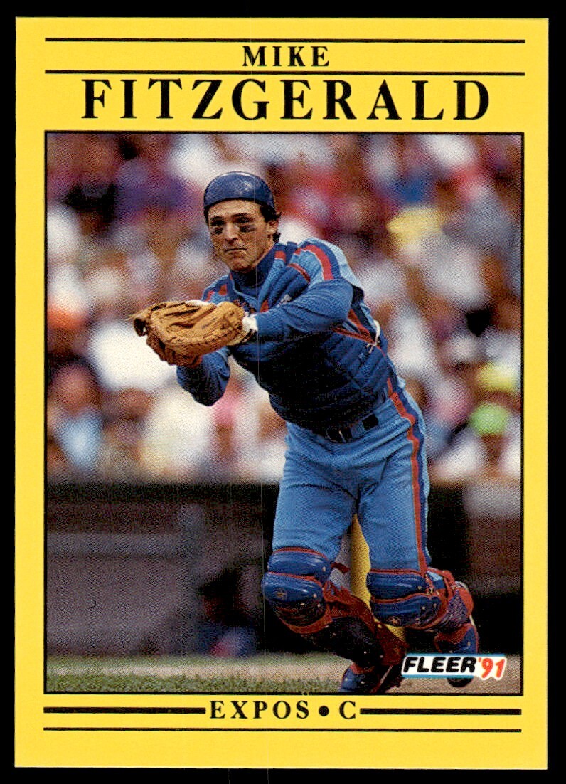 1991 Fleer Baseball Card Mike Fitzgerald Montreal Expos #229 | eBay