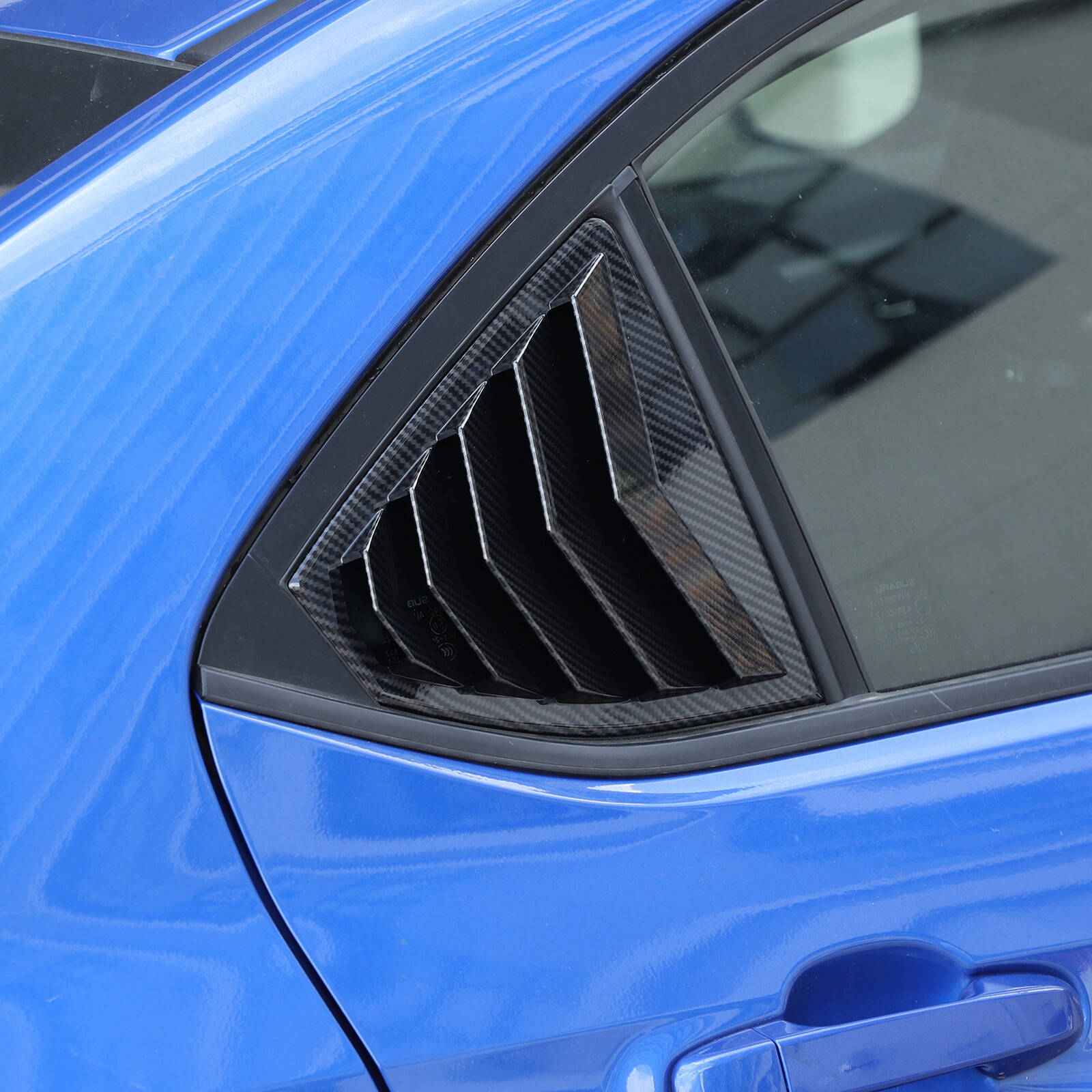 ABS Carbon Fiber Rear Window Louver Shutter Cover For Subaru WRX / WRX ...
