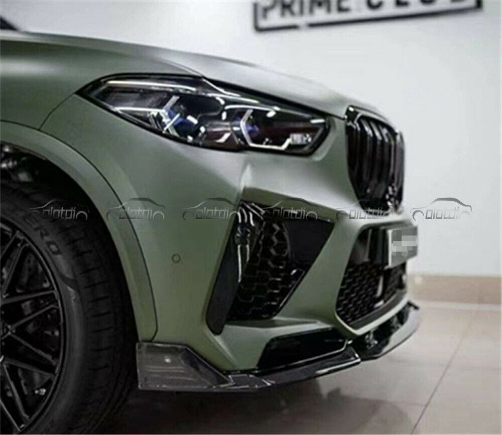 Carbon Fiber For 2020-2021 BMW X5M F95 Front Bumper Lip Chin Spoiler ...