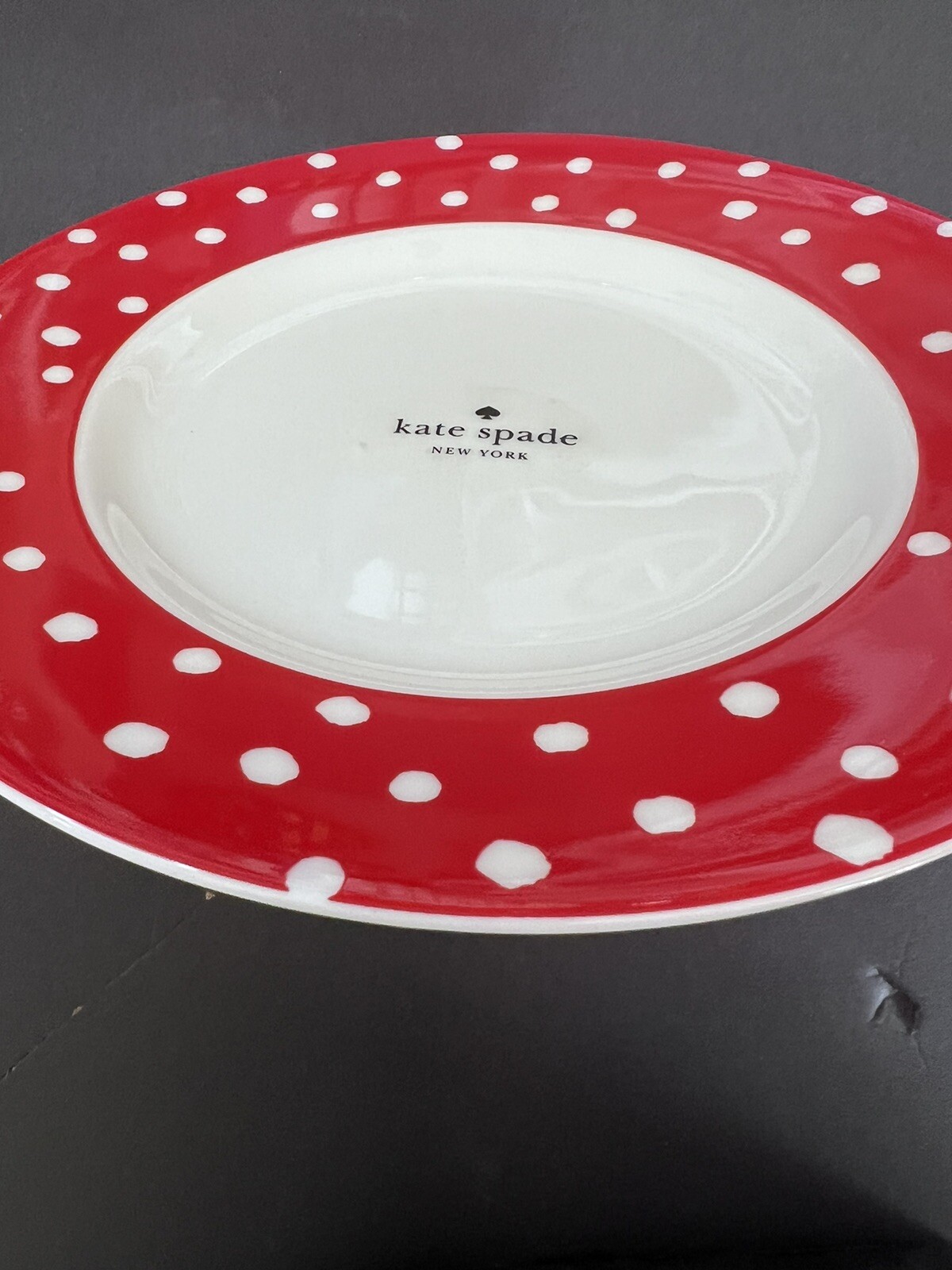 kate spade Lenox PRIMROSE DRIVE Red Polka Dot ACCENT Plates 9.5 - for ...