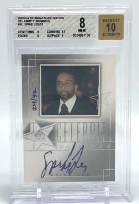 Spike Lee /32 BGS 8 Auto 10 Celebrity Signings 2003-04 SP Signature Ed ...