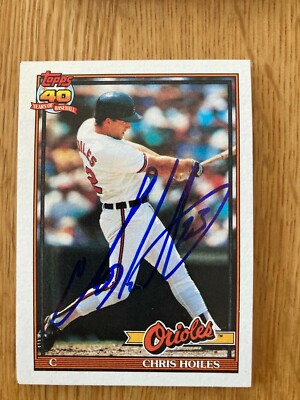 Baltimore Orioles Chris Hoiles signed 1991 Topps card | eBay