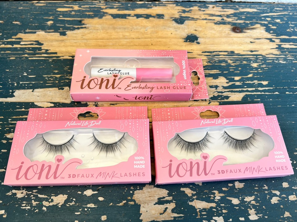 IONI Eyelashes 3D Faux Mink Lashes Natural Lite Wispy Everlasting Lash ...
