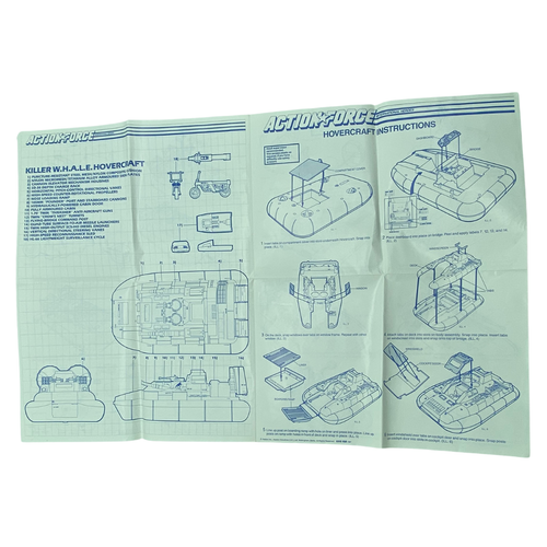 GI Joe, Action Force Hovercraft / Killer Whale instructions blueprints ...