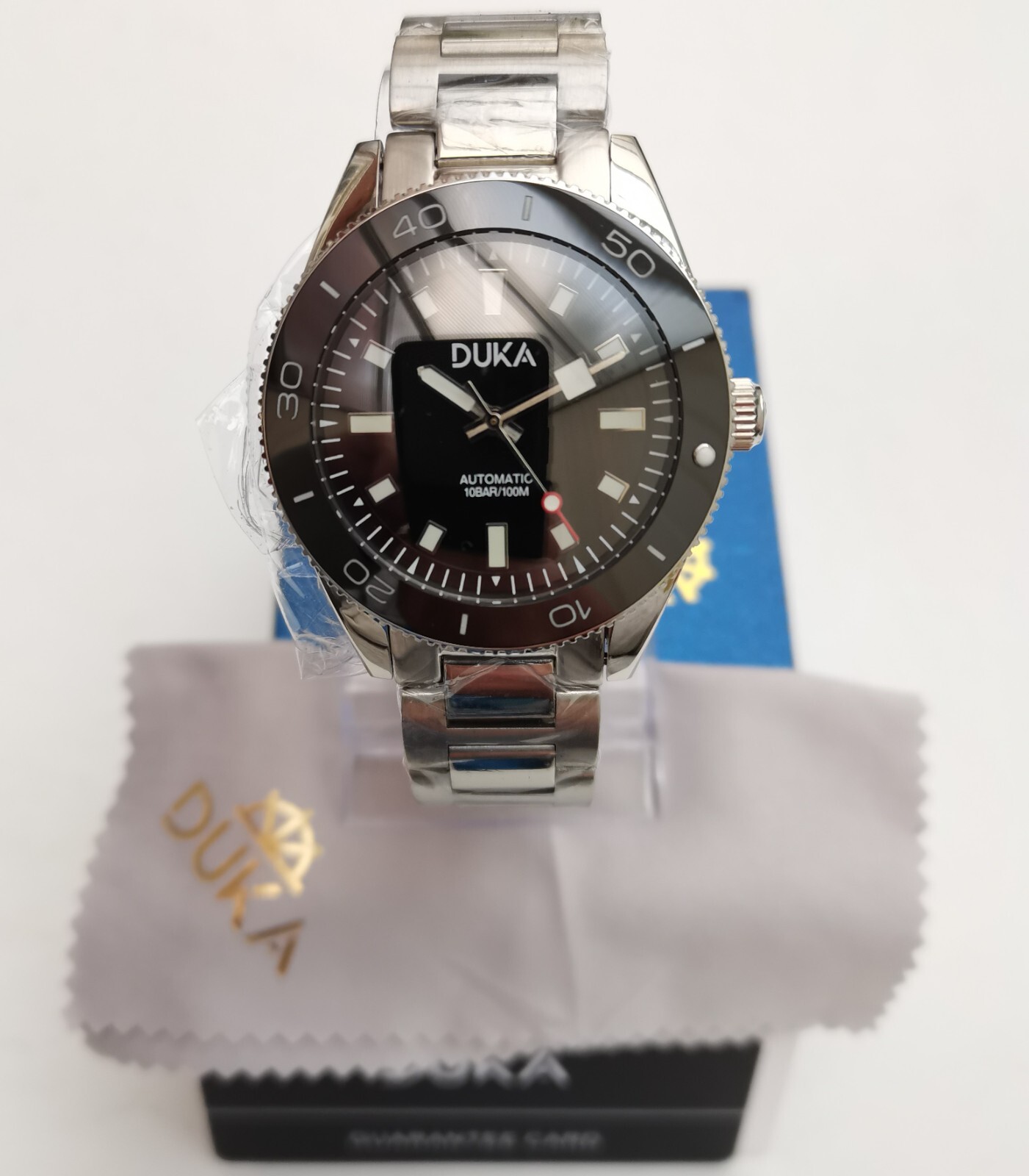 BNIB DUKA 150 AUTOMATIC SPORTS WATCH ALL STEEL MIYOTA SAPPHIRE CERAMIC ...