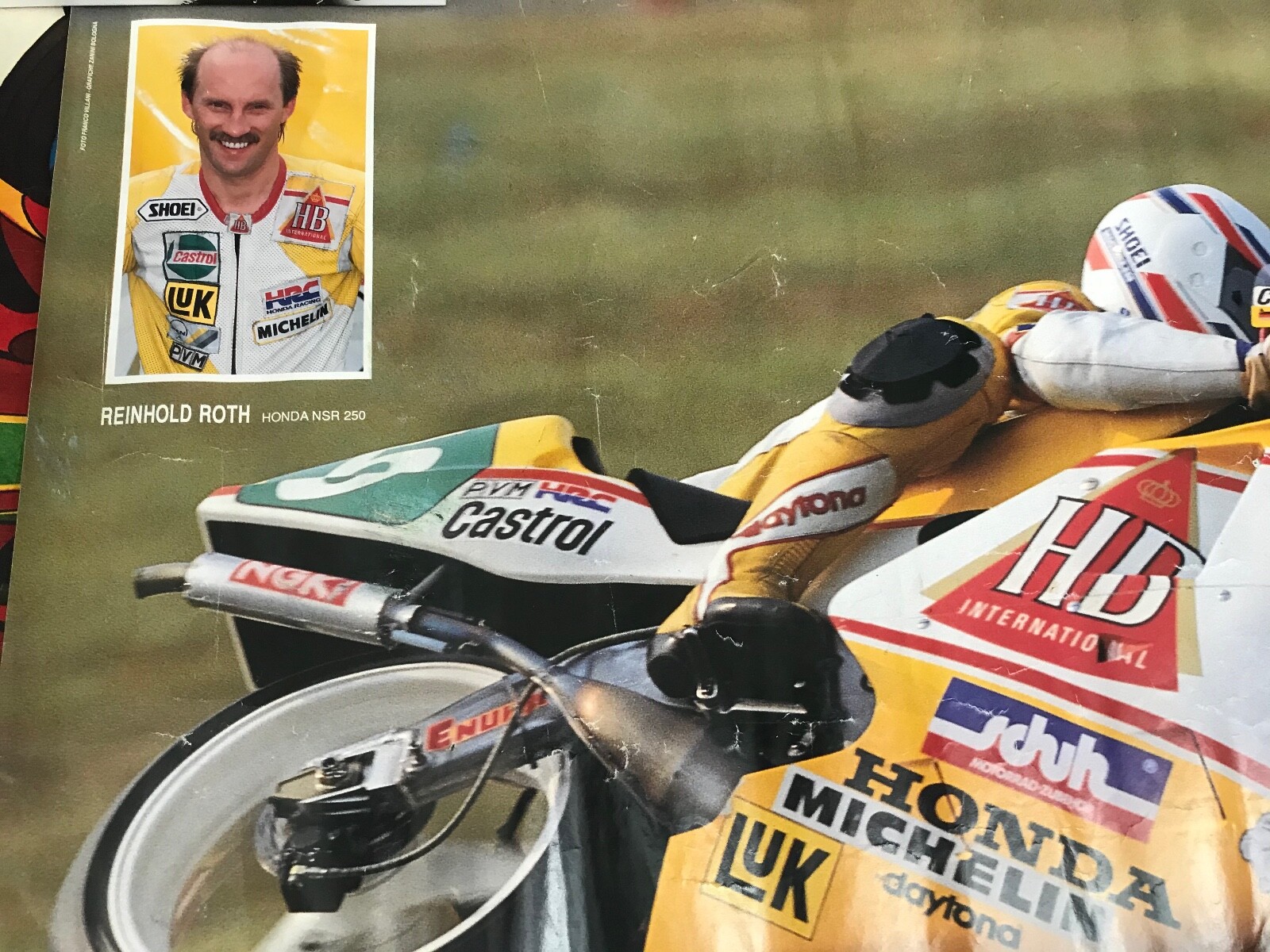 Raymond Roth HB Honda NSR 250 racing motorcycle classic RS250 bike 68 x ...