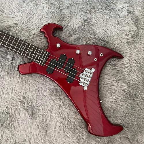 4-strings Warwick Buzzard Electric Bass Guitar Red Number Inlay Chrome ...