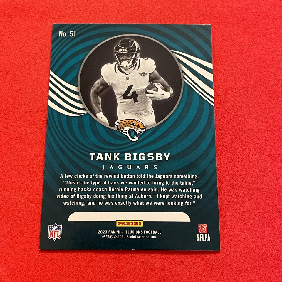 Tank Bigsby .. ROOKIE .. Jacksonville Jaguars .. 2023 Illusions Card 51 ...