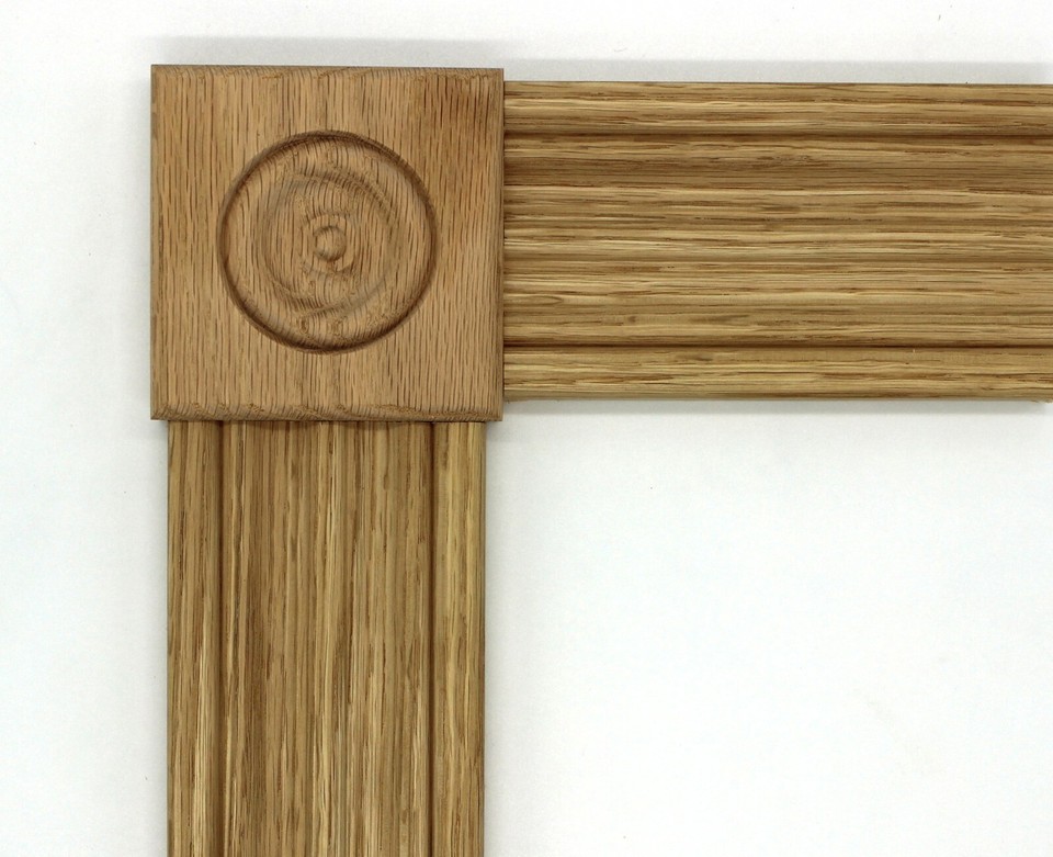 Oak & Poplar(Paint Grade) Door Trim Casing Set, Up to 97 1/2" by 37 1/2 ...