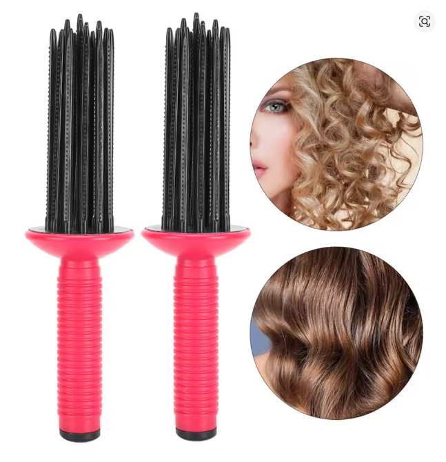 Hair Curling Wand & Comb Anti-Slip Hairstyling Tool for Curls | eBay
