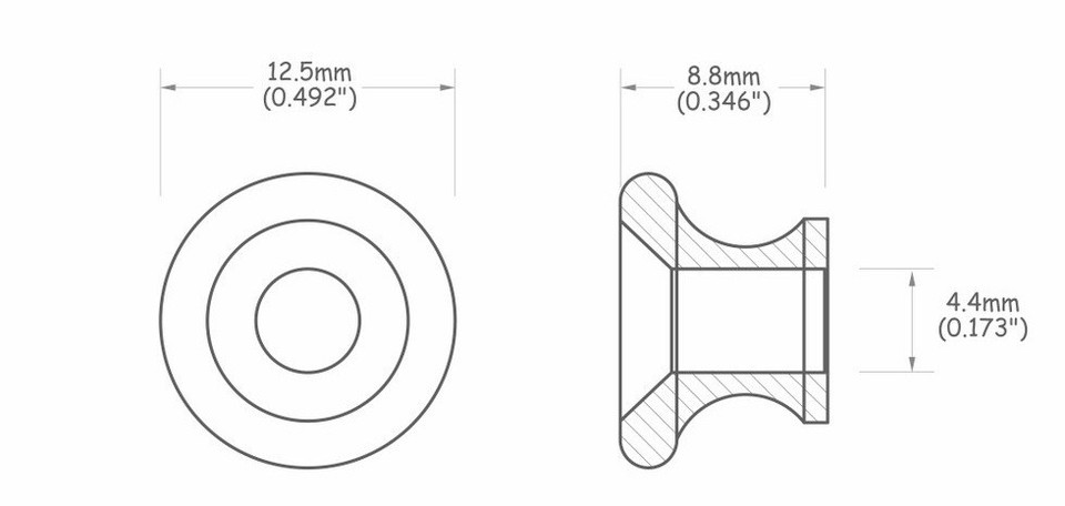 True Custom Shop® Chrome Strap Buttons for Gibson Les Paul Epiphone and ...
